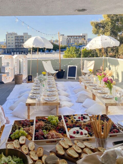 Rooftop Pop-Up Picnic Setup in LA, OC | Picnic Makers
